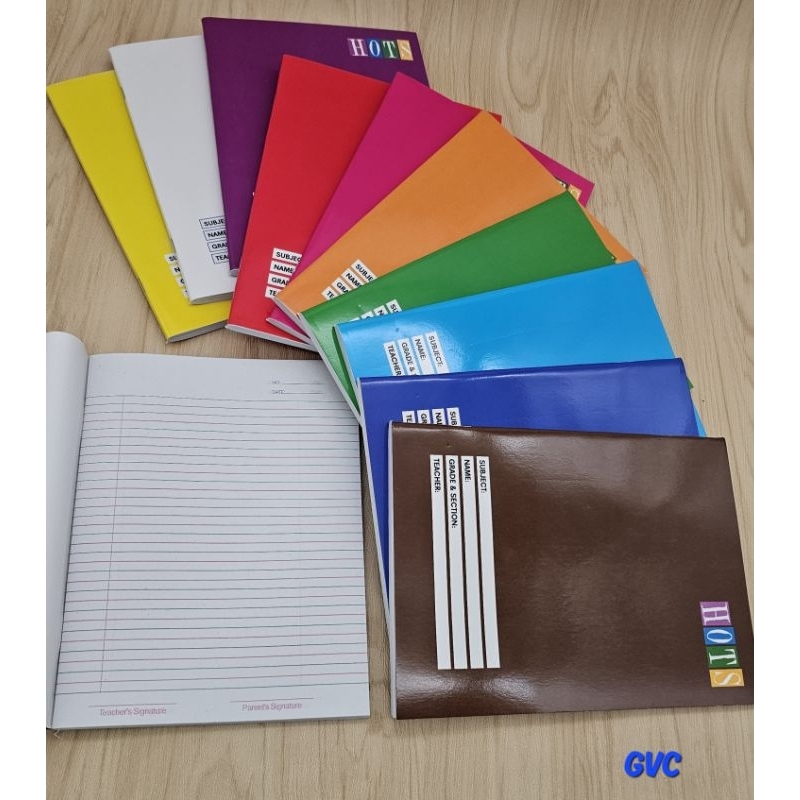 HOTS Writing Notebook, Plain Color Cover 80 Leaves ( 1 piece ) | Shopee ...