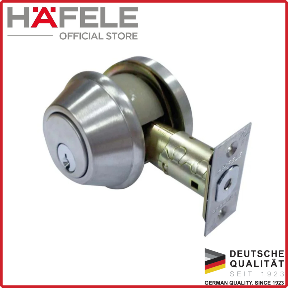Hafele Deadbolt Lock, Grade 2 Single Cylinder with Thumbturn ...