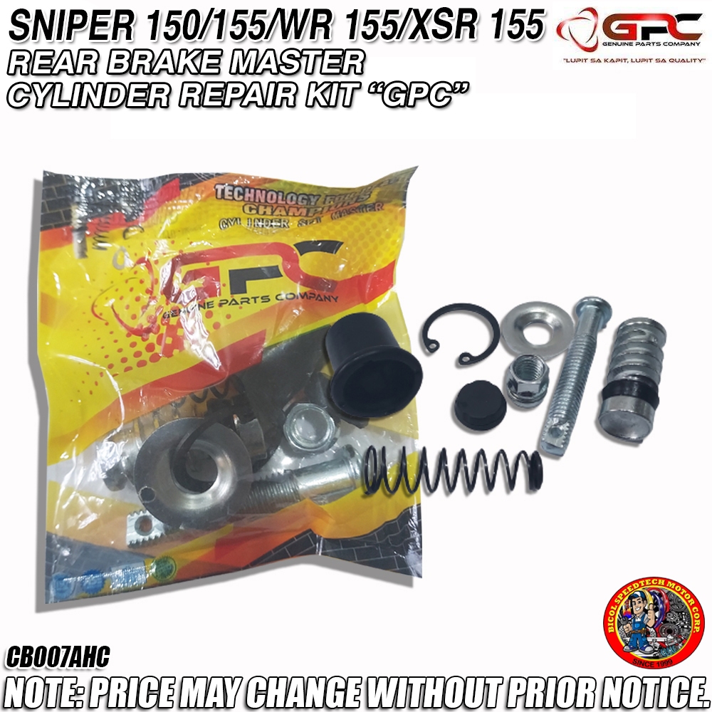 SNIPER 150/155/WR 155/XSR 155 REAR BRAKE MASTER CYLINDER REPAIR KIT GPC ...