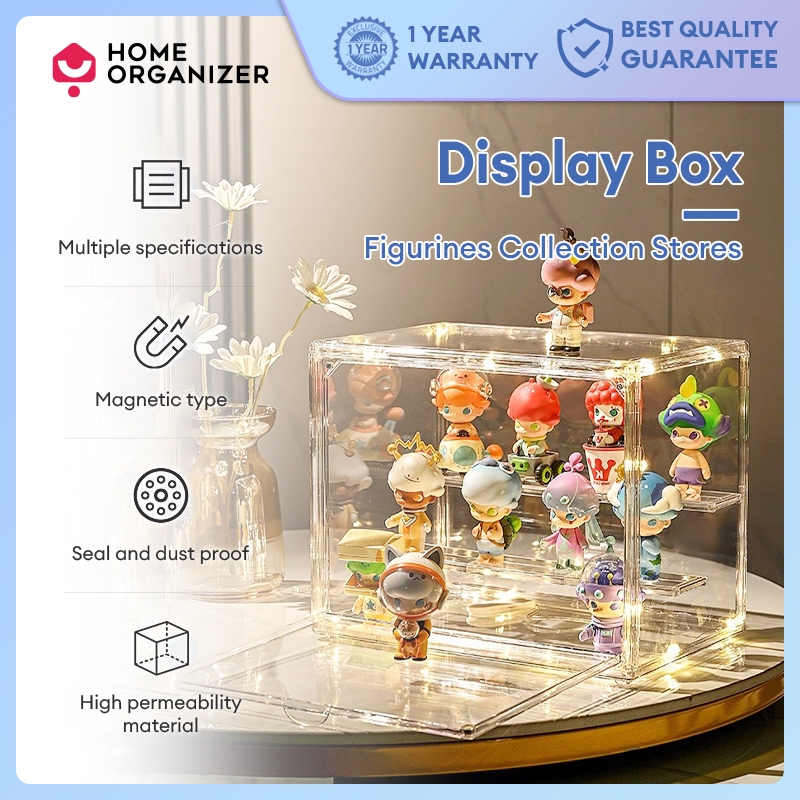 Acrylic Display Case Transparent Boxes Popmart Storage Organizer ...
