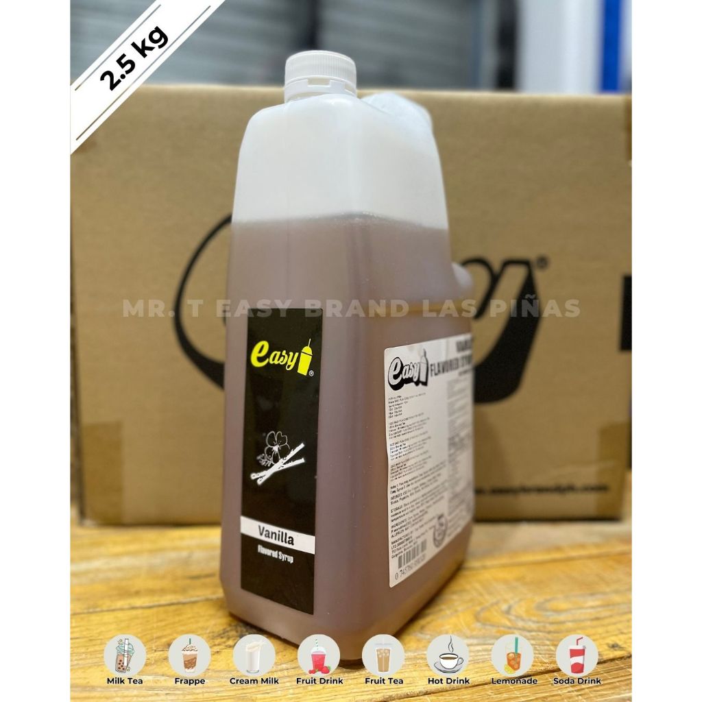 Easy brand Vanilla Syrup 2.5 kg-for hot and cold drinks, frappes, milk ...