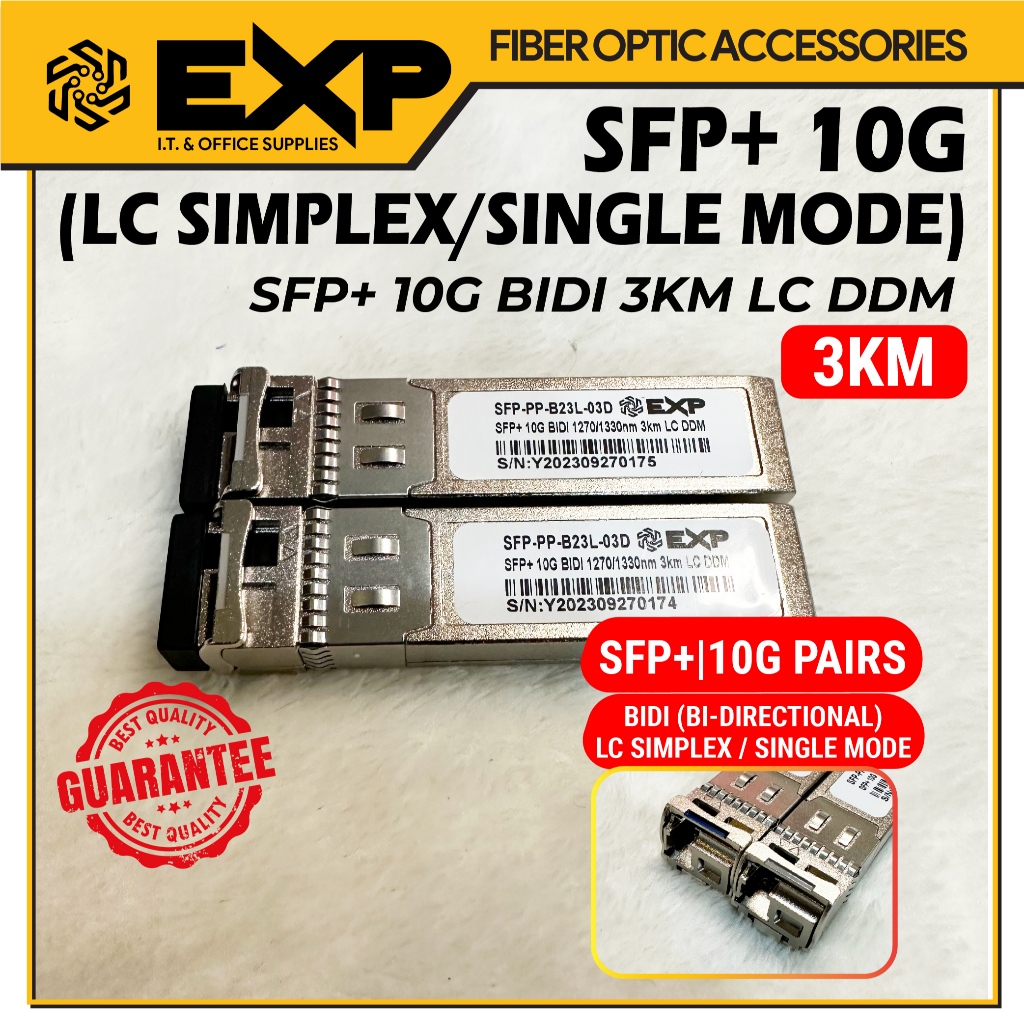 EXP SFP+ 10G | BIDI (BI DIRECTIONAL) | LC SIMPLEX | SFP MODULE | 3KM ...