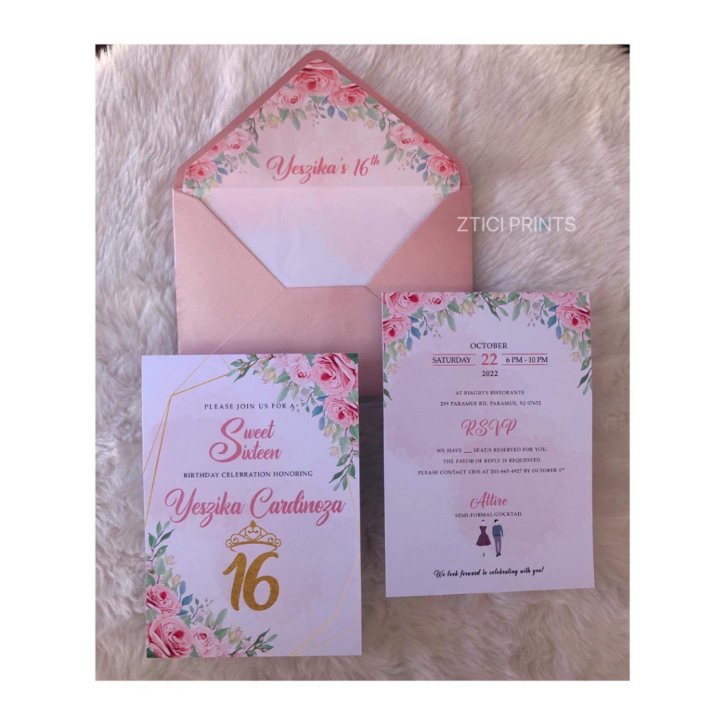 5r Wedding Invitation (Colored Envelope) | Shopee Philippines