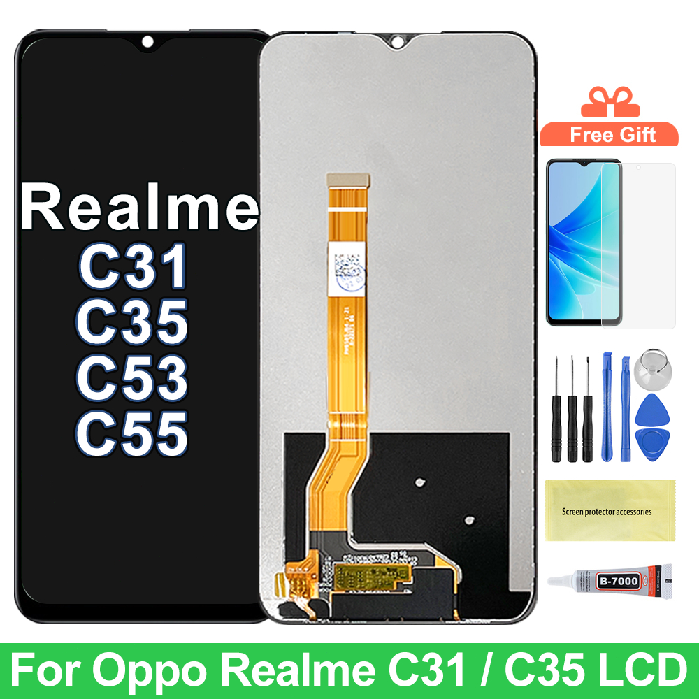 LCD Screen For Oppo Reamle C31 C35 C51 C53 C55 N53 Realme Note 50 LCD Display Touch Screen ...