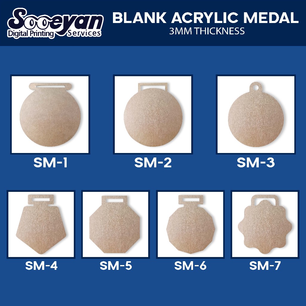 Acrylic Medal Clear/blank Thickness:3mm | Shopee Philippines