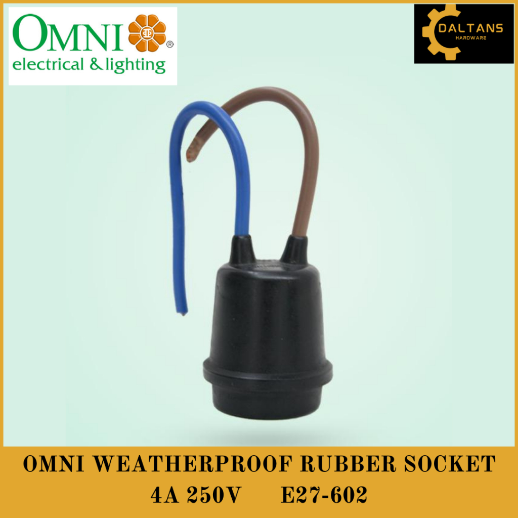 OMNI WEATHERPROOF RUBBER SOCKET E27-602 4A 250V | Shopee Philippines