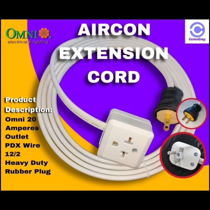 15 METERS AIRCON EXTENSION CORD 0.5 HP TO 1.5 HP | Shopee Philippines