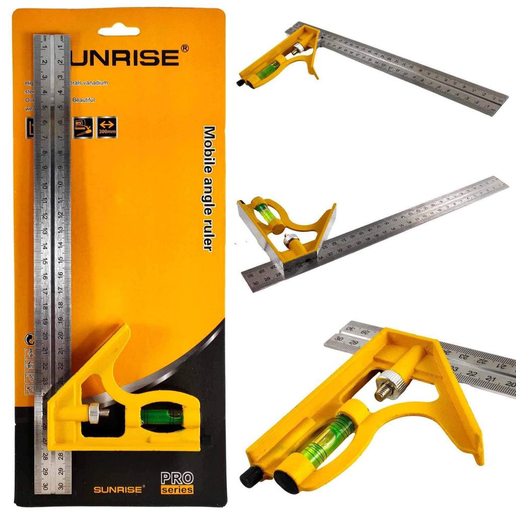 Sunrise Angle Ruller Adjustable Sliding Square Ruler Measure Tool ...