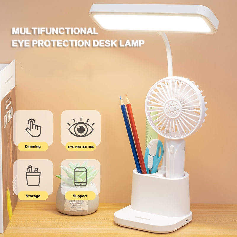 Multifunction LED Desk Lamp Foldable Table Lampu USB Rechargeable ...