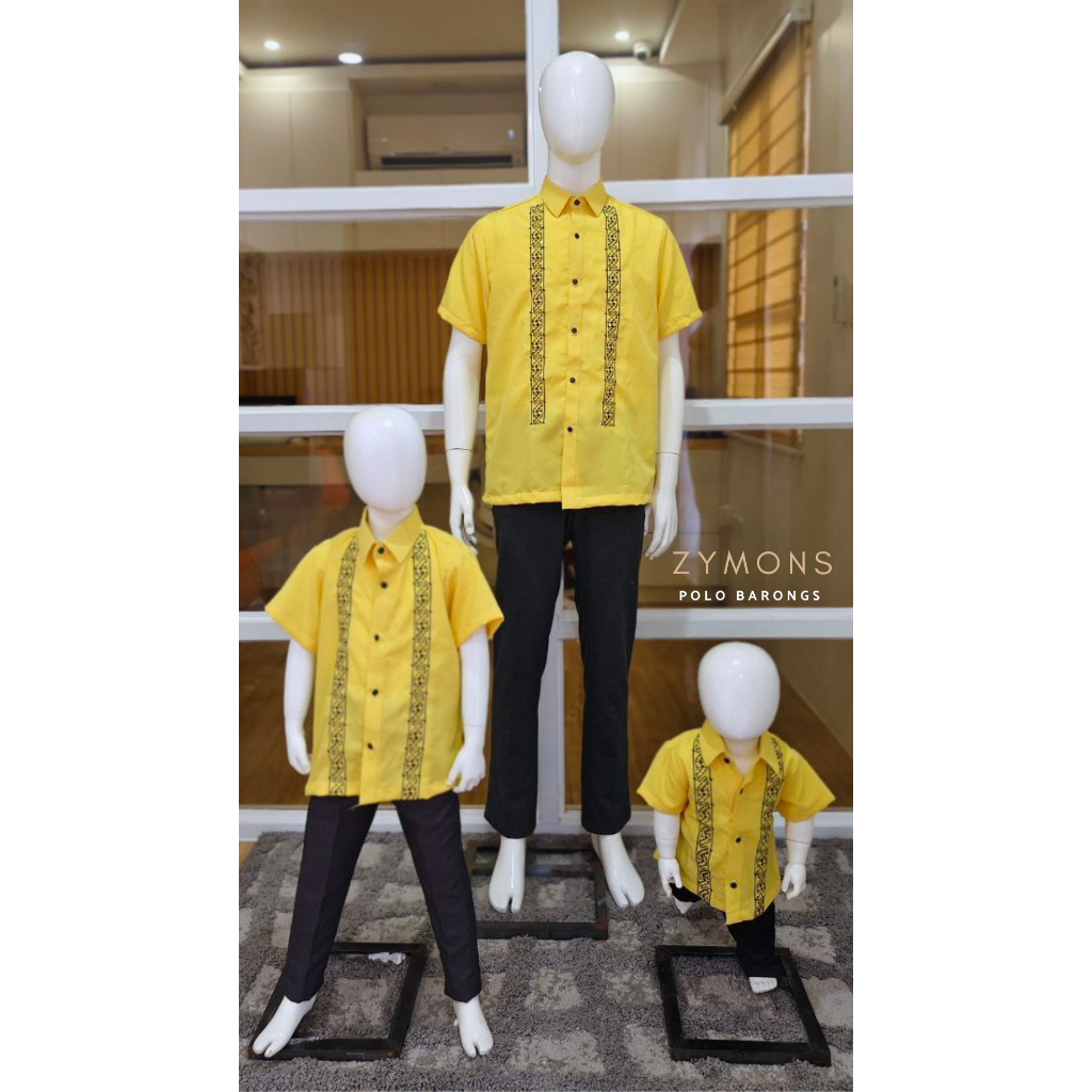 YELLOW POLO BARONG FOR KIDS | Shopee Philippines