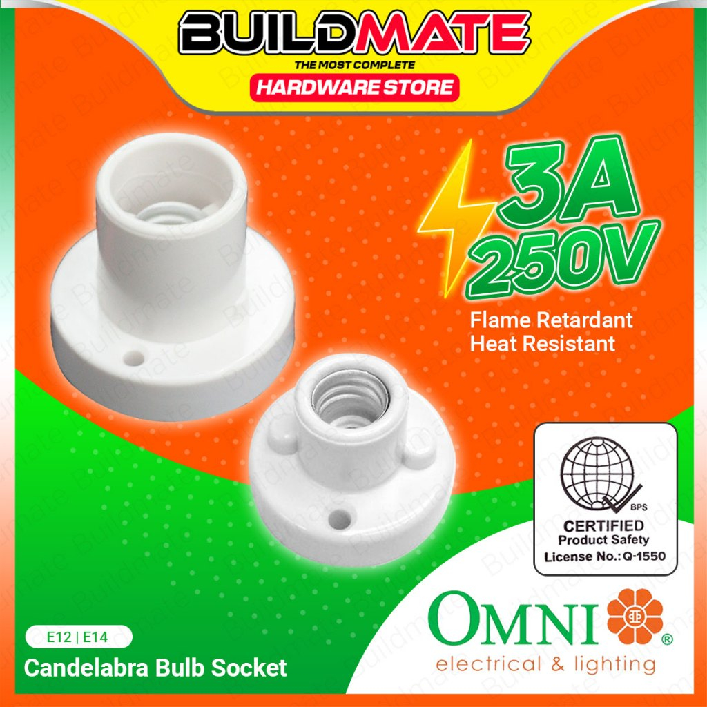 Buildmate x OMNI Candelabra Bulb Socket Receptacle E12 | E14 Bulb ...