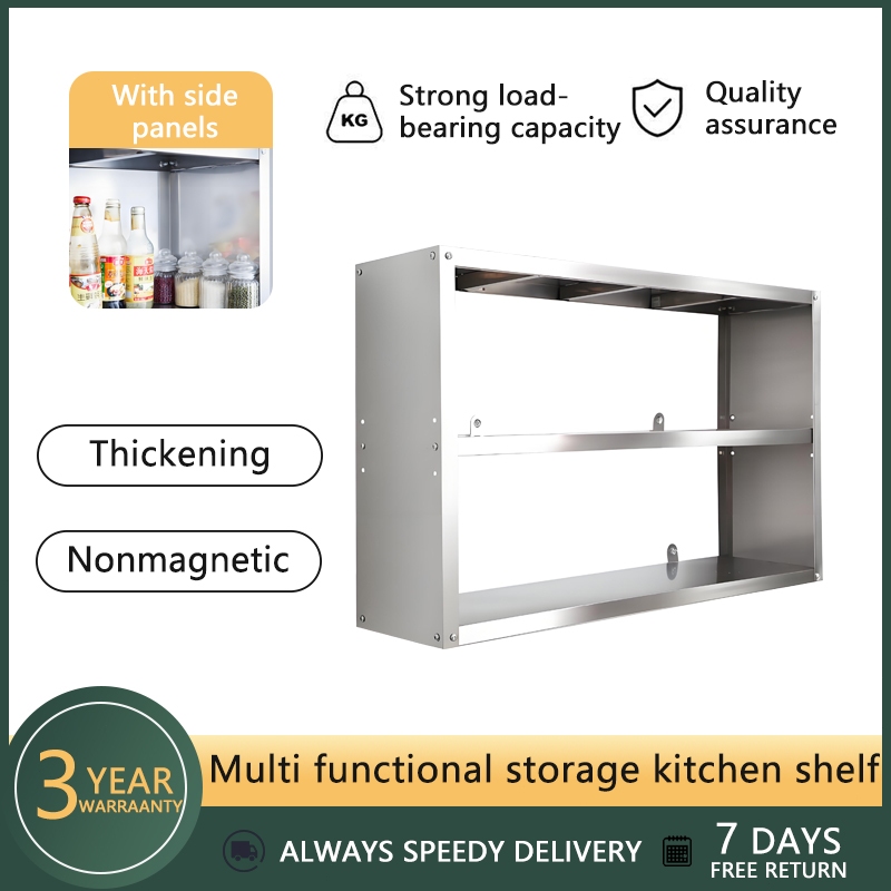 304 stainless steel wall rack Kitchen Organizer Storage Rack Microwave ...