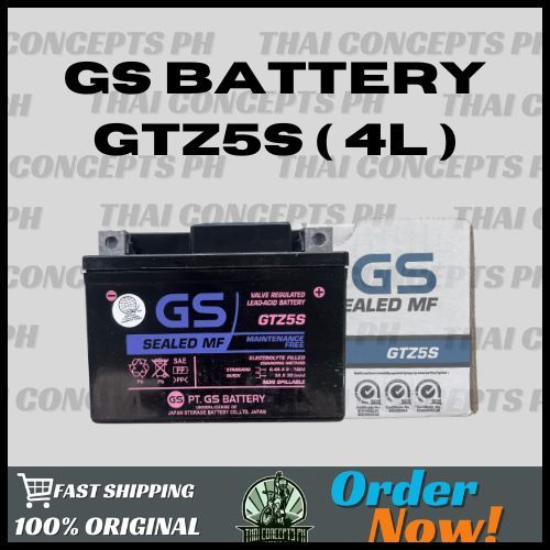 GS BATTERY GTZ5S - 4L MAINTENANCE FREE for mio i 125 / beat / sniper ...