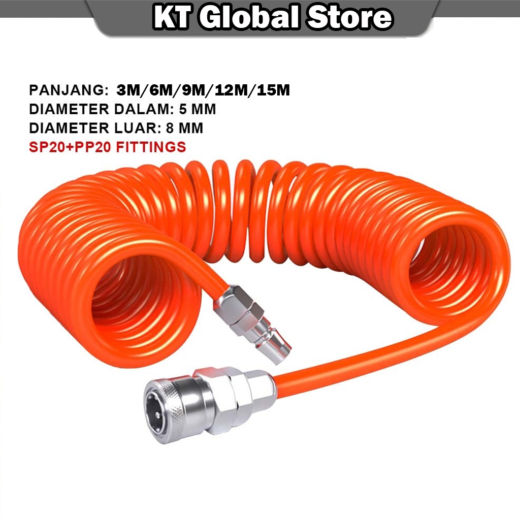 3M-15M PU Air Spring Hose Flexible Air Hose Spring Pipe Air Tube ...