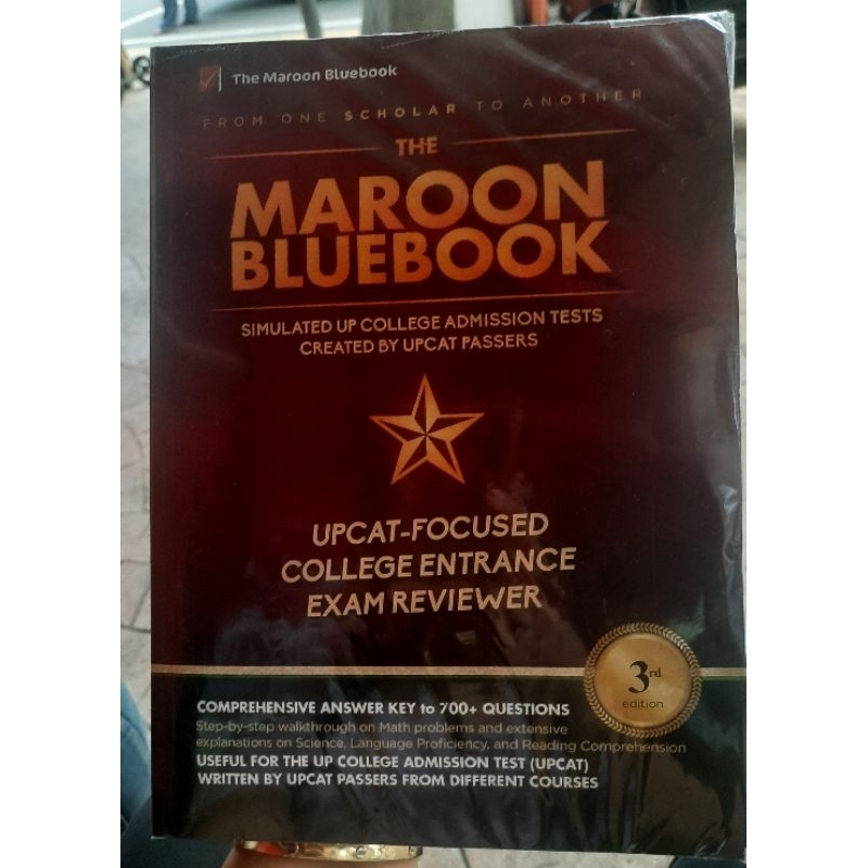 The Maroon Bluebook UPCAT-FOCUSED College Entrance Exam/Reviewer ...