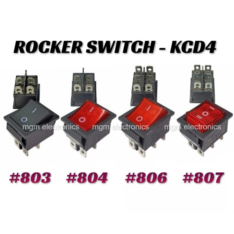 1PC Rocker Switch 4pins / 6pins / ON-OFF / Center OFF Switch 16A 250V ...