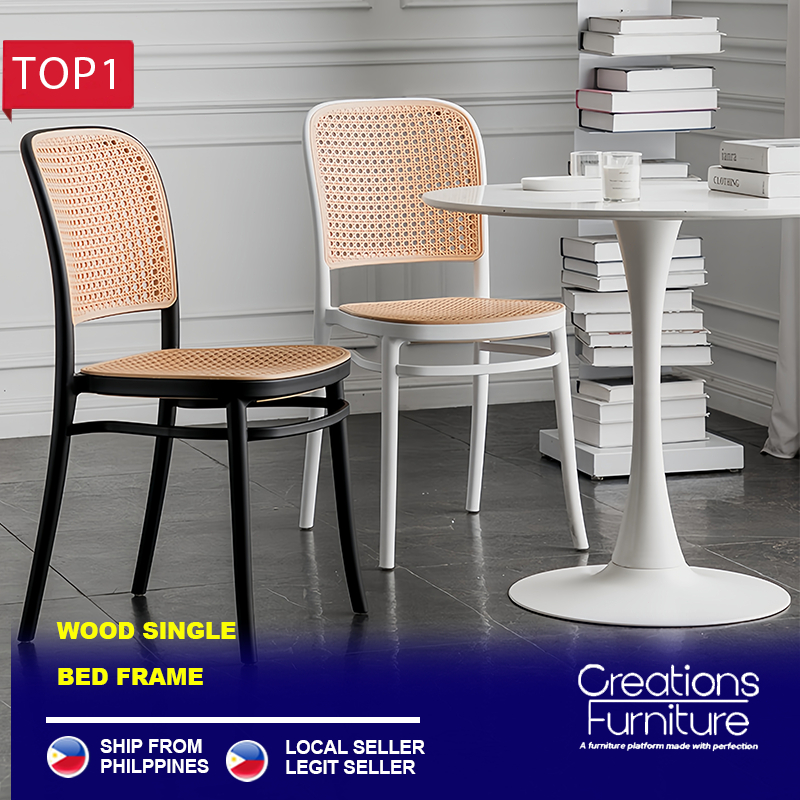 INFORMA Nordic Rattan Chair PP Chair Plastic Chair Thickened Backrest ...