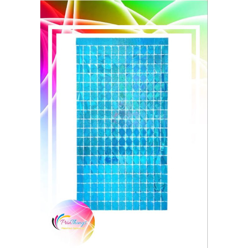 Square Foil Curtain Birthday Party Backdrop Decoration Big Sequin Wall ...