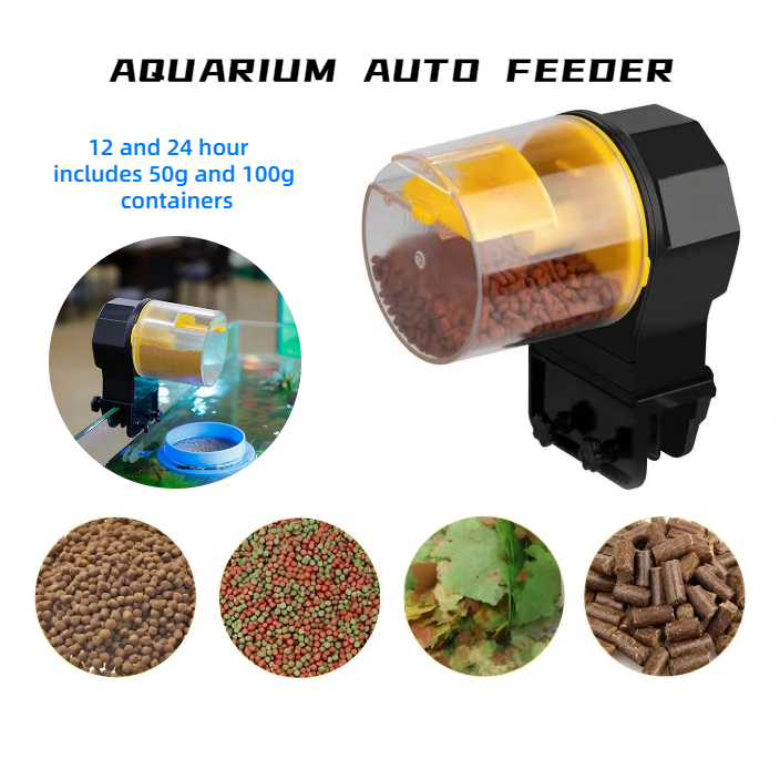 Aquarium Feeder Smart Feeder Automatic Fish Tank Feeder 12/24 Hours ...