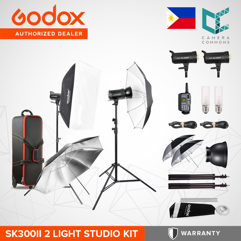 Godox SK300II Studio Flash Monolight (2-Light Studio Kit) Photography ...