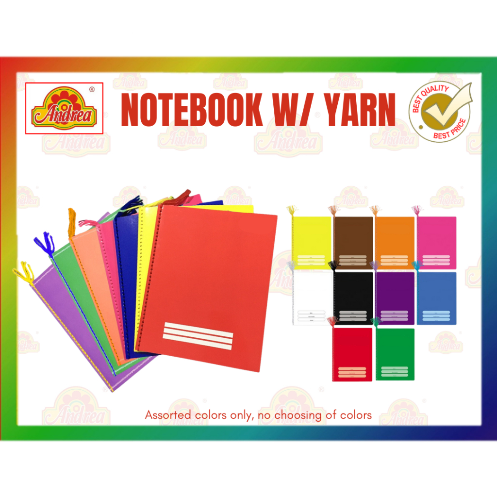 Notebook With Yarn 80 leaves| Andrea | Shopee Philippines