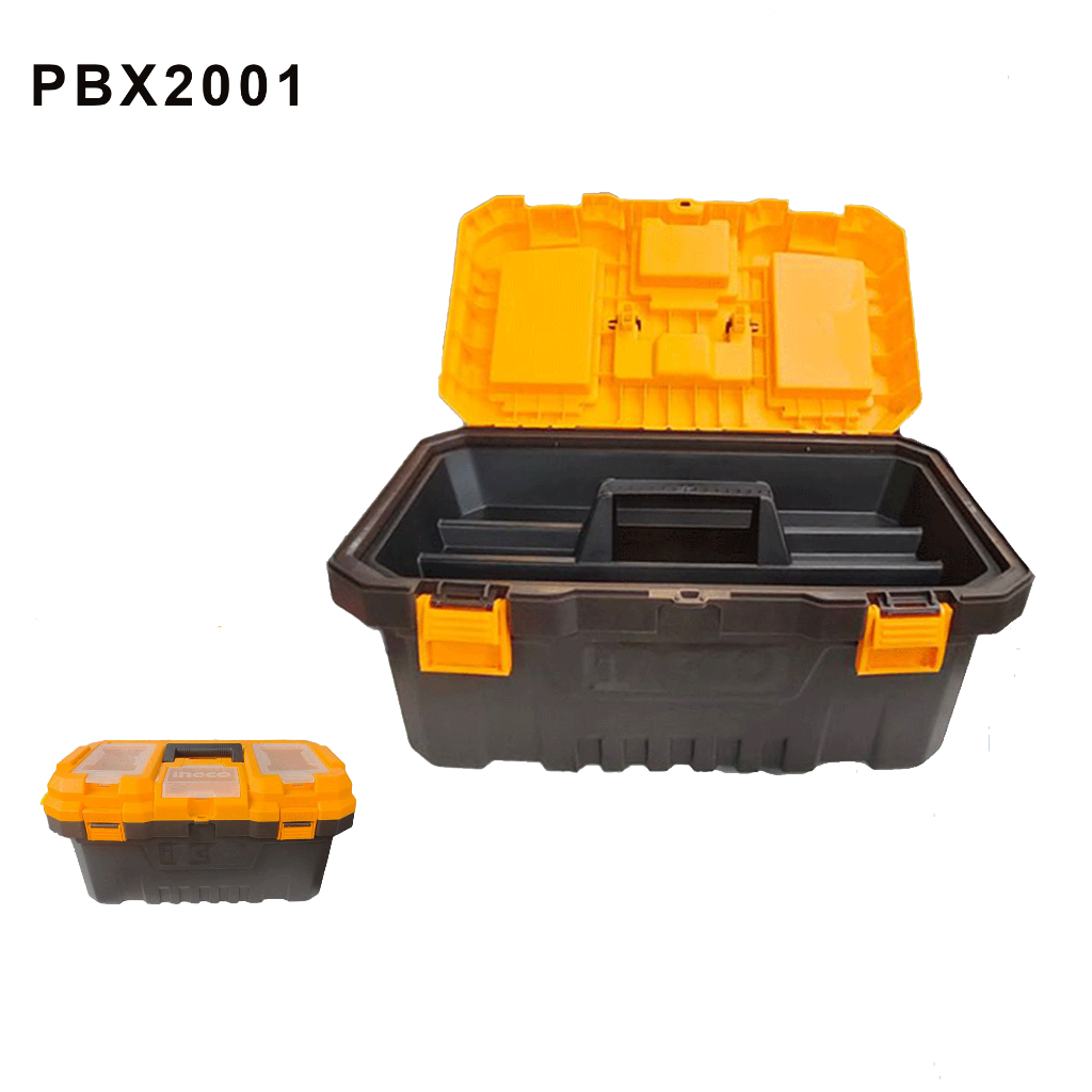 INGCO 20" Inch Tool Box Plastic Organizer Storage Box With Tray 20KG ...