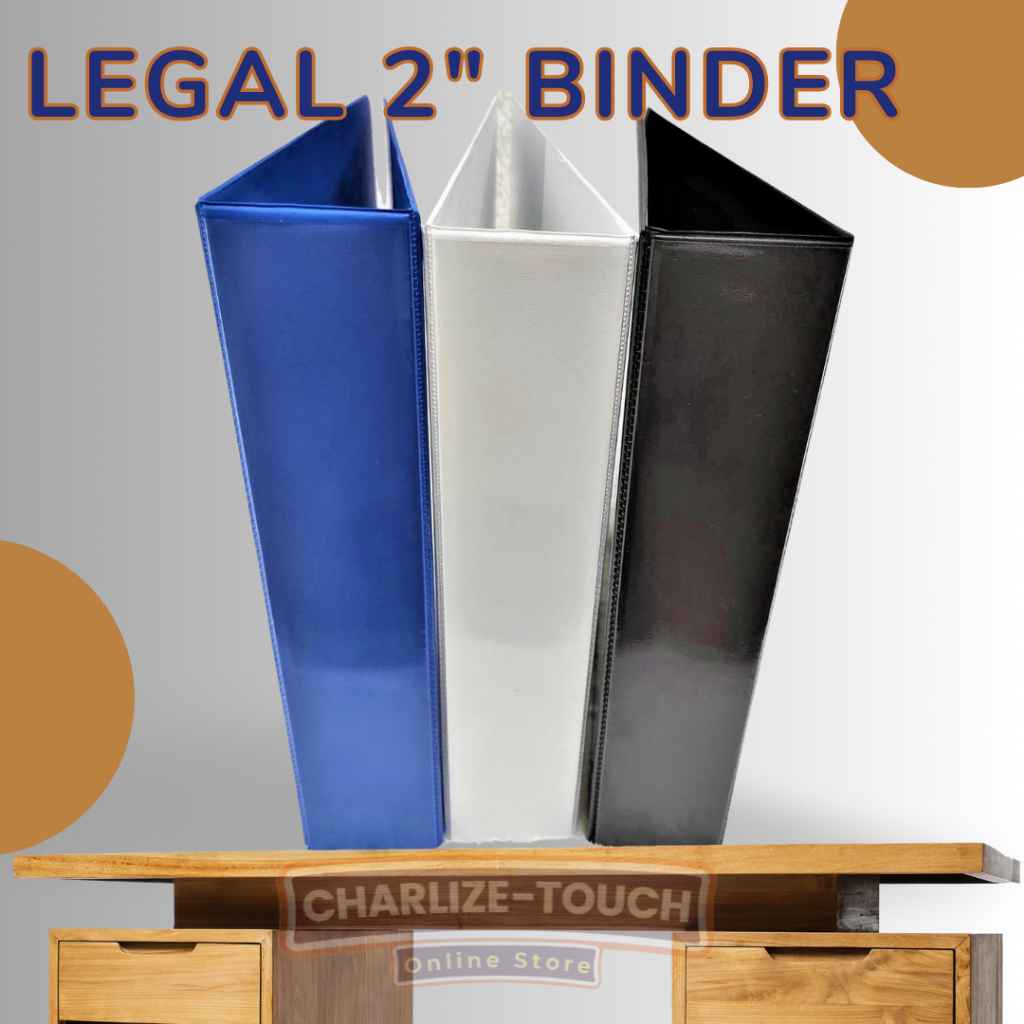 F4 Legal size 2" Binder 3-Rings with Plastic Cover Heavy duty Quality ...