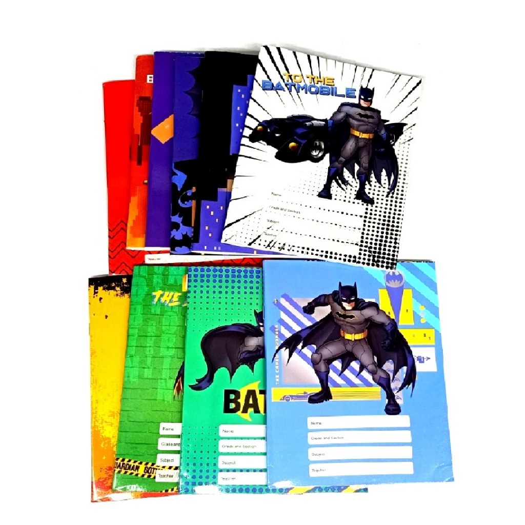Cartoon Character Writing Notebook Batman and Superman Design Cover ...