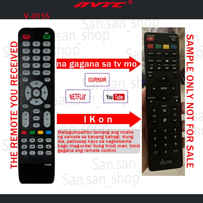 100%Universal remote control for Ikon smart tv curved tv remote ...