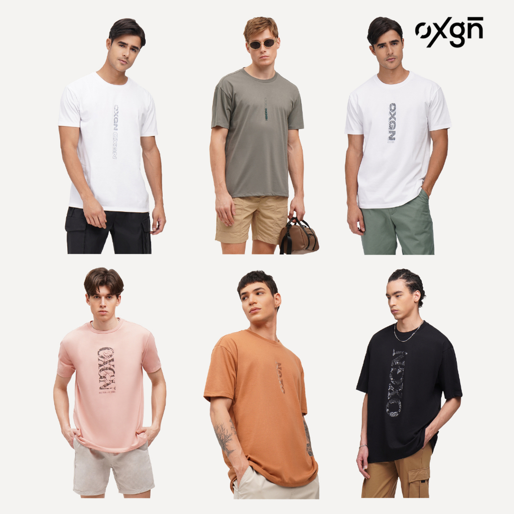 OXGN Vertical Logo Graphic T-Shirt Collection For Men | Shopee Philippines