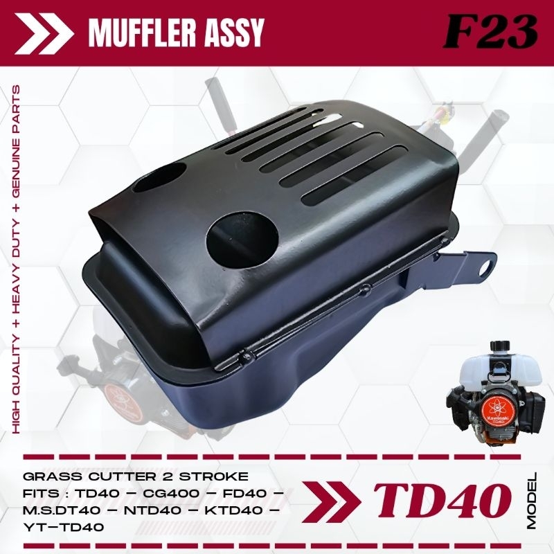 Muffler Assy Kawasaki Td40 2 Stroke Grass Cutter | Shopee Philippines