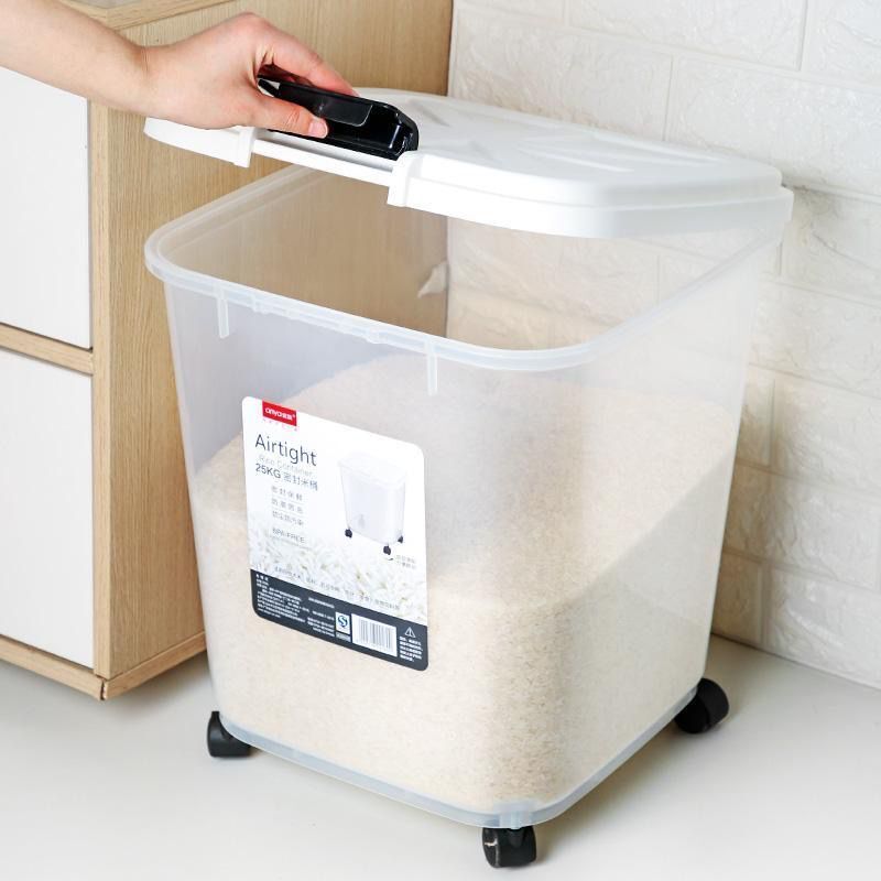 Rice dispenser 25 kg rice Storage airtight food Container Large ...