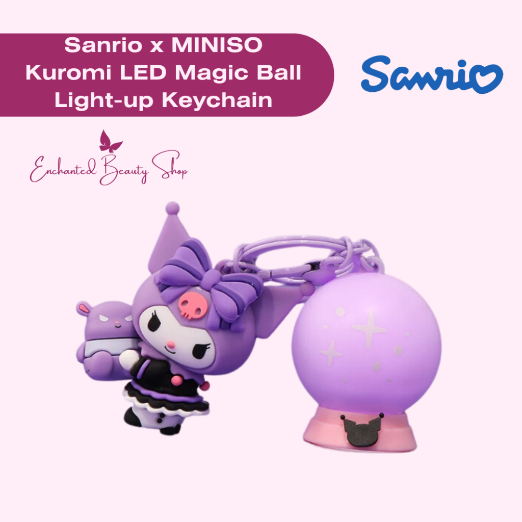 Sanrio x MINISO Kuromi LED Magic Ball Light Up Keychain | Shopee ...