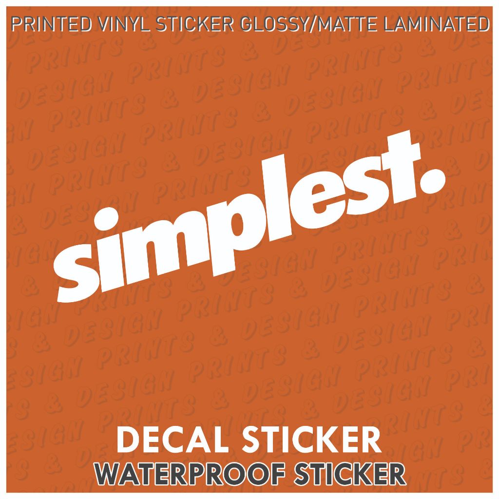 simplest. Decal Sticker Waterproof Cut Out Vinyl | Shopee Philippines