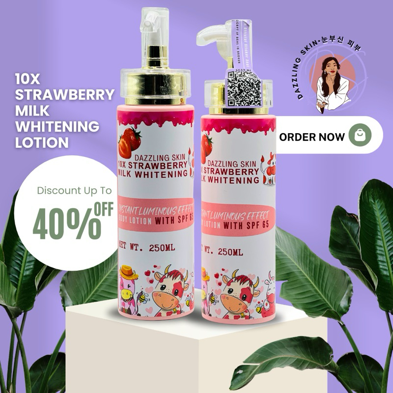 10x Stawberry Milk Whitening Body Lotion with SPF 65 Korean Skincare ...