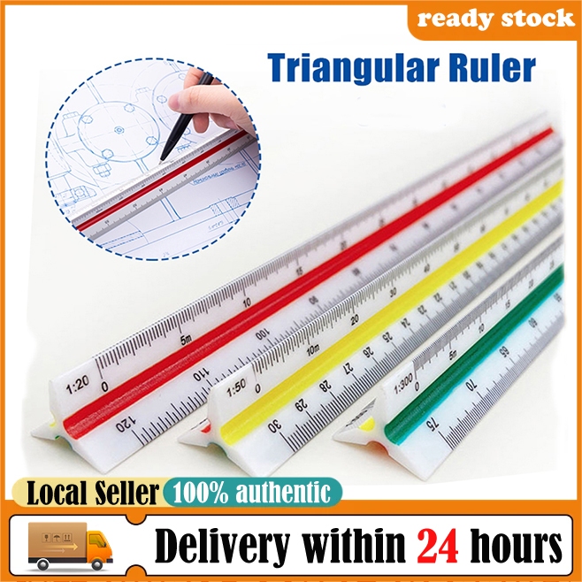 Architect Technical Triangle Ruler Scale Ruler Clear Triangular ...