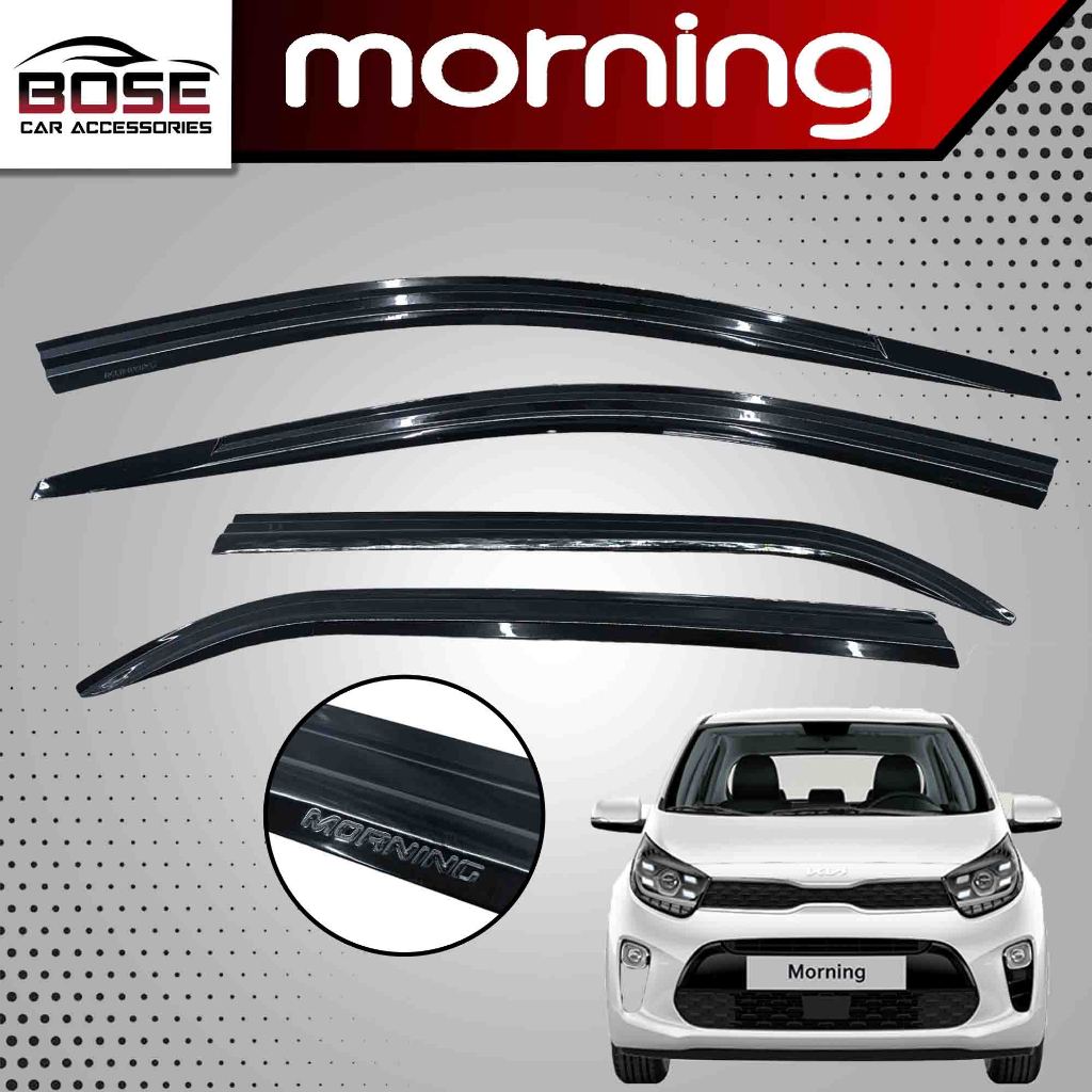 Kia Picanto 2012 - 2017 / 2018 - 2023 Injection Type Window Door Visor ...