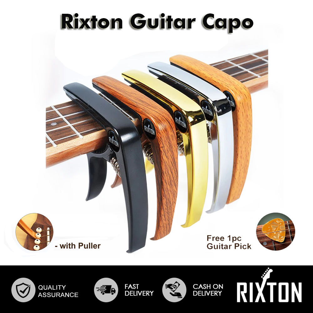 Rixton Guitar Capo LGL-06 Clamp Aluminium Alloy Metal Wood Grain Quick ...