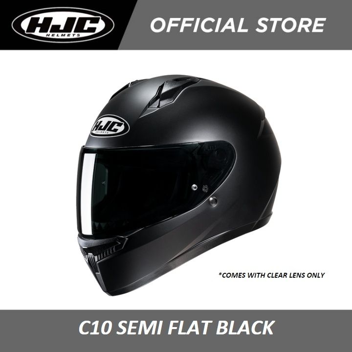 HJC Helmets C10 Semi Flat Black | Shopee Philippines