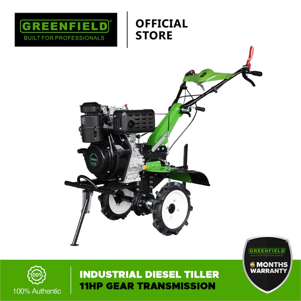 Greenfield Industrial Diesel Tiller 11HP Gear Transmission | Shopee ...