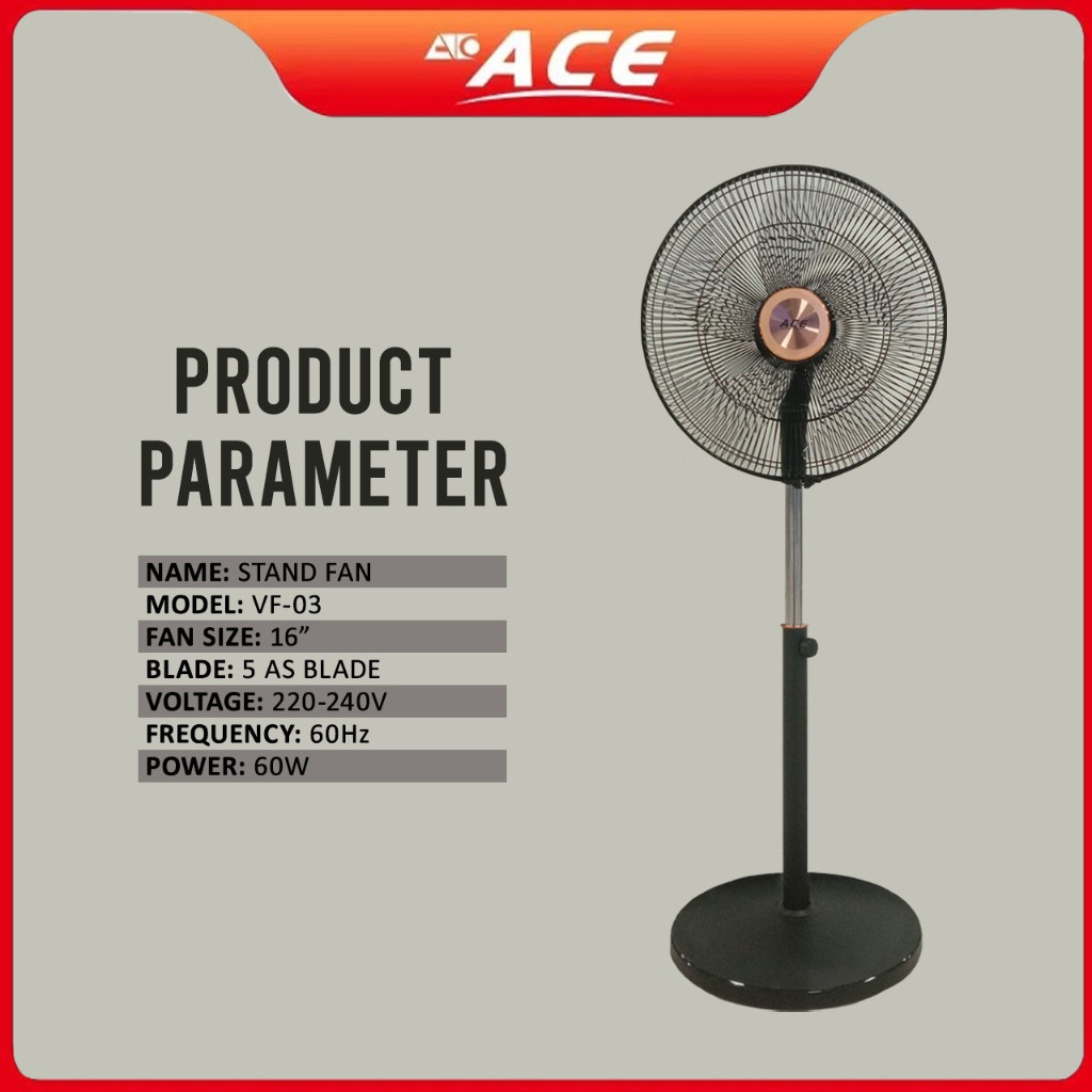 ACE 16" Stand Fan VF-03 | Shopee Philippines