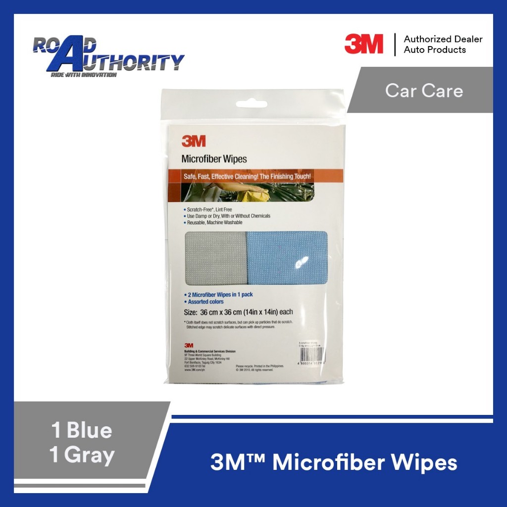 3M™ Microfiber Wipes - Gray & Blue | Shopee Philippines
