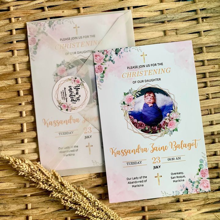 Baptism Invitation with envelope | Shopee Philippines
