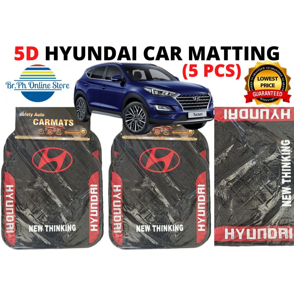 Hyundai Car 5D Matting Universal Rubber High-Quality Car Matting Set of ...