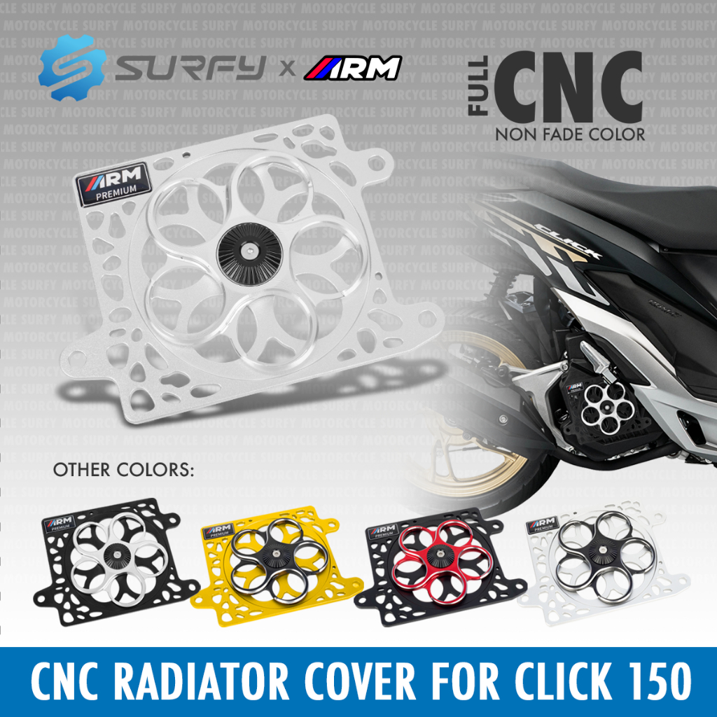 ARM Radiator Cover Windmill Full CNC 2-Color Spinner Design For Honda ...