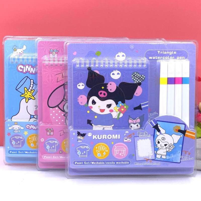 sanrio color painting set girl watercolor | Shopee Philippines