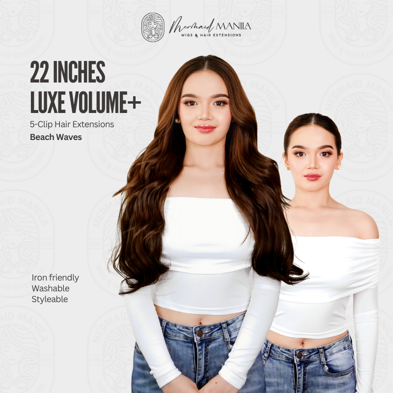 LUXE VOLUME - 22" Beach Waves (25 Shades) 5 Clip Matte Hair Extensions | Shopee Philippines