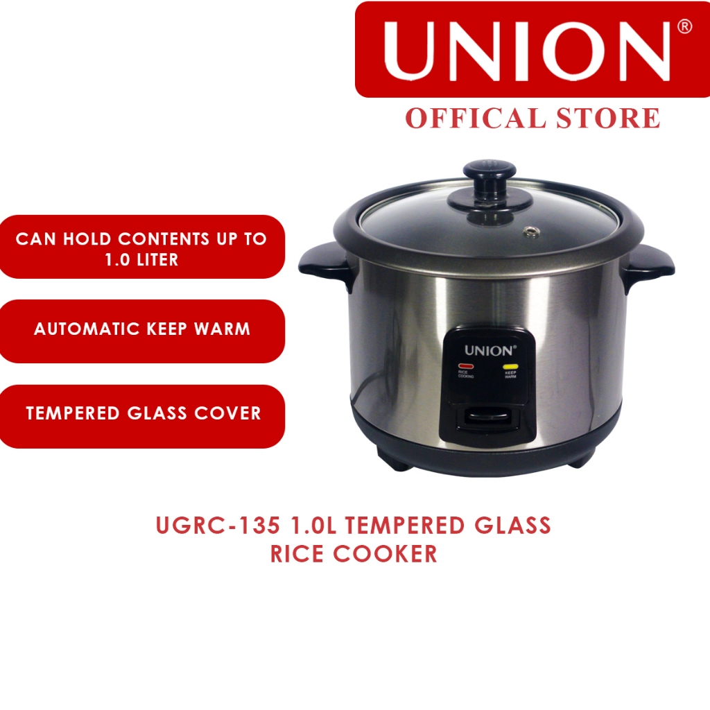 Union UGRC-135 1.0L Tempered Glass Rice Cooker | Shopee Philippines