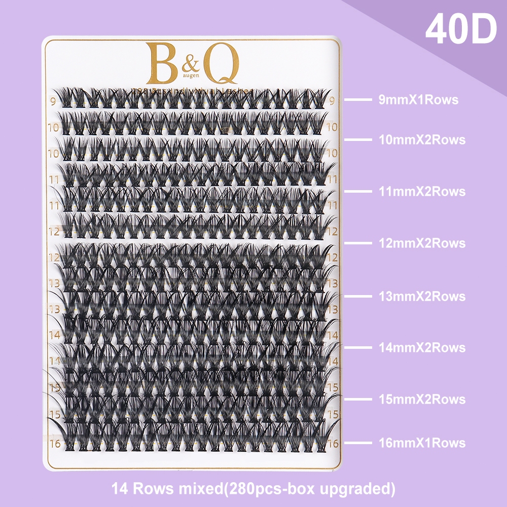 10 Rows 200pcs Diy Eyelash Extension 10d 20d 30d 40d D Curl Diy 8 15mm