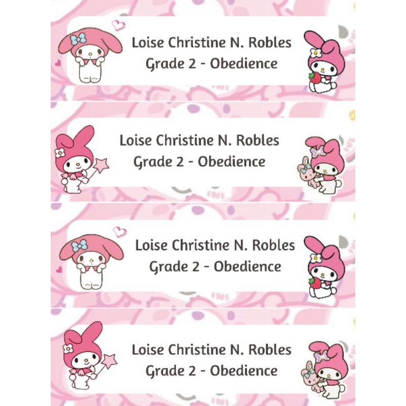 Personalized Sticker Name Label for Notebooks / books/ 24pcs in 1 set ...